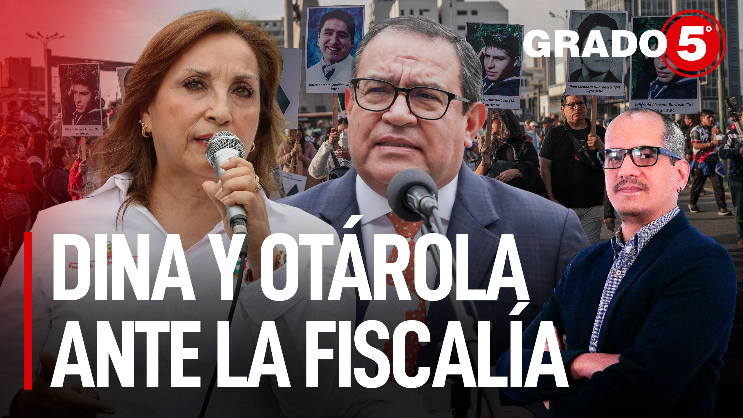 Dina Boluarte y Alberto Otárola ante la Fiscalía | Grado 5 con David ...